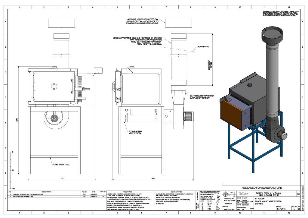 K4FL Small Kiln // Tetlow Kilns & Furnaces